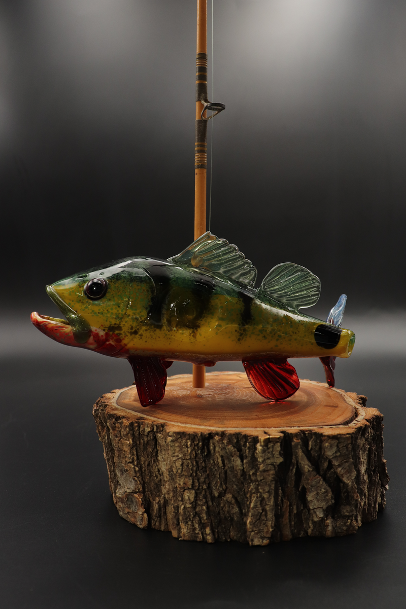 Trapper Studio Peacock Bass Pipe w/ Stand – Fuego Smoke Shop