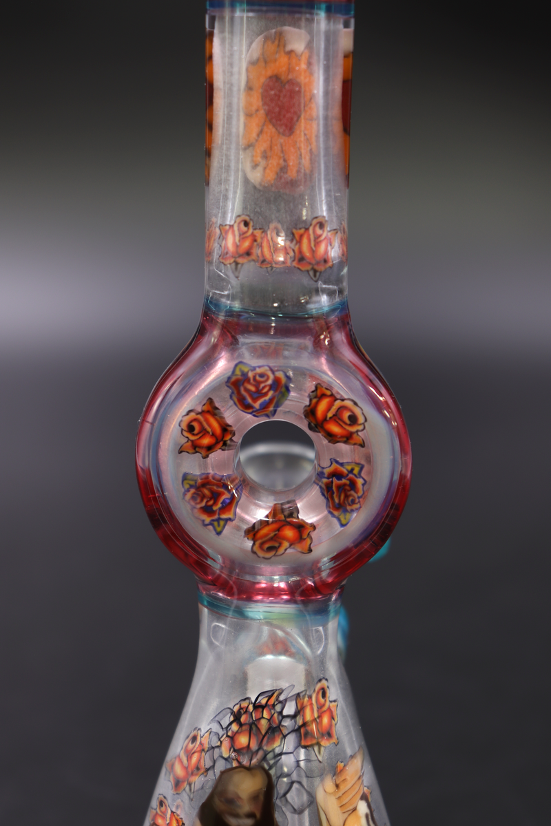 Gemini Art Glass Buddy Christ Rig – Fuego Smoke Shop